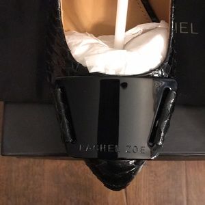 Rachel Zoe | Shoes | Rachel Zoe Snakeskin Logo Plate Platform Pump ...